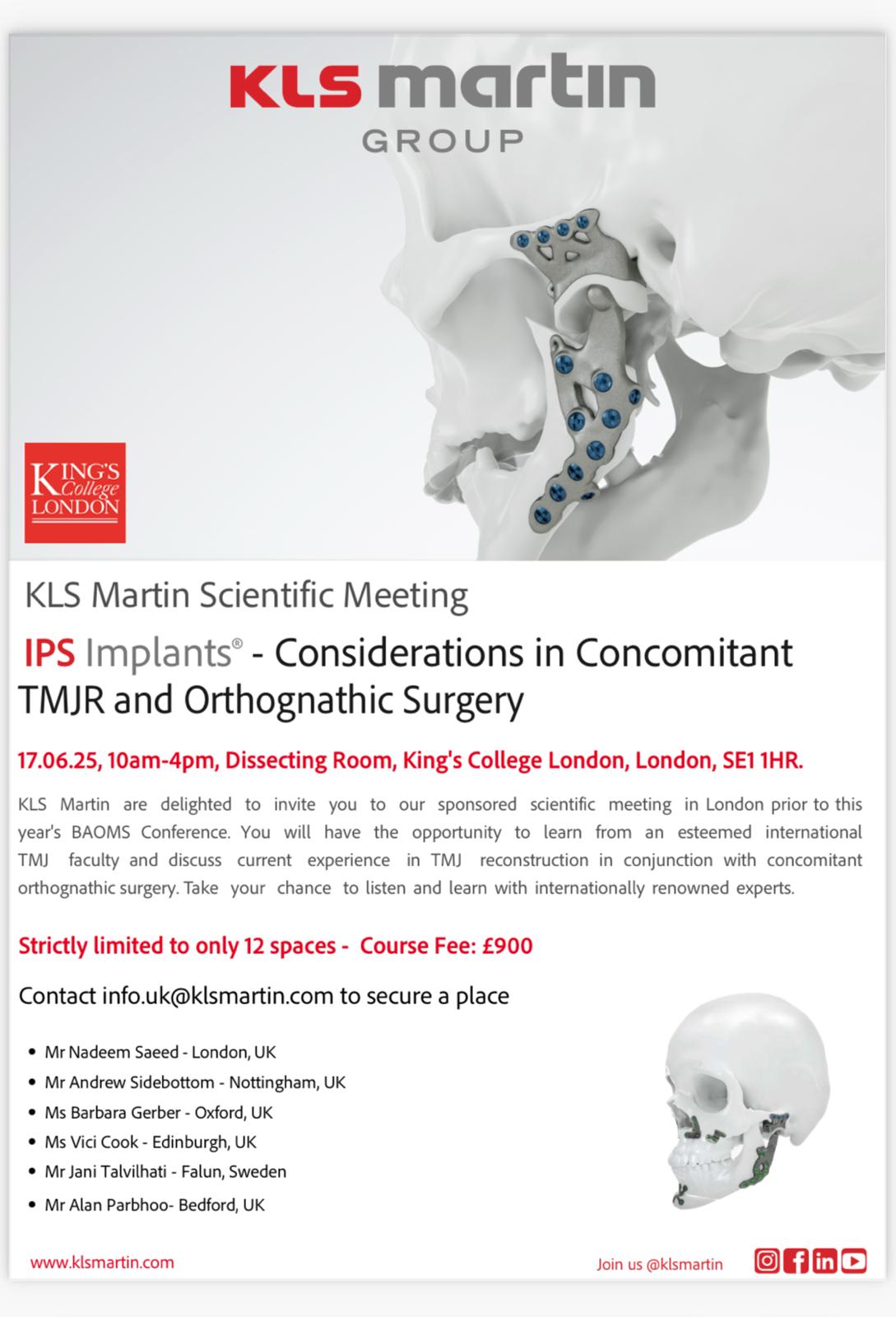 IPS Implants - Considerations in Concomitant TMJ and Orthognathic ...